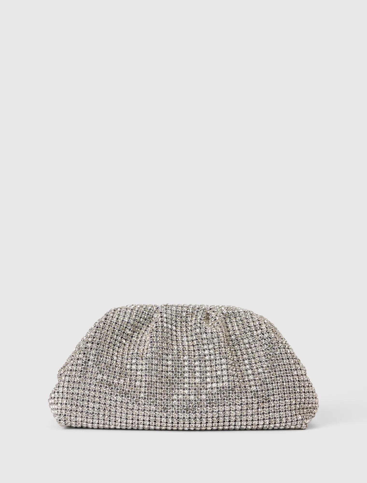 Silver Clutches - Ariel Soft Shiny - Womens Diamante Clutches