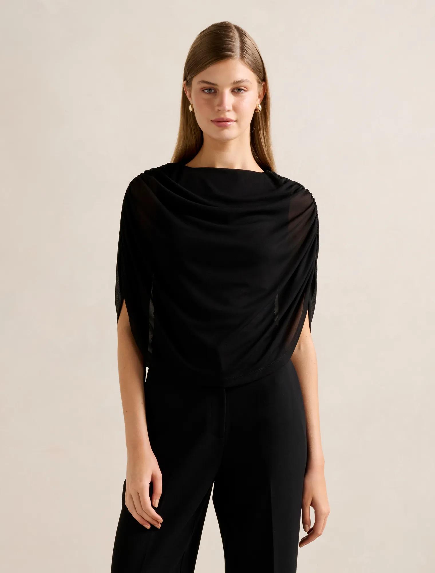 Drew Draped Top in black - Size 4 to 16 - Womens Top